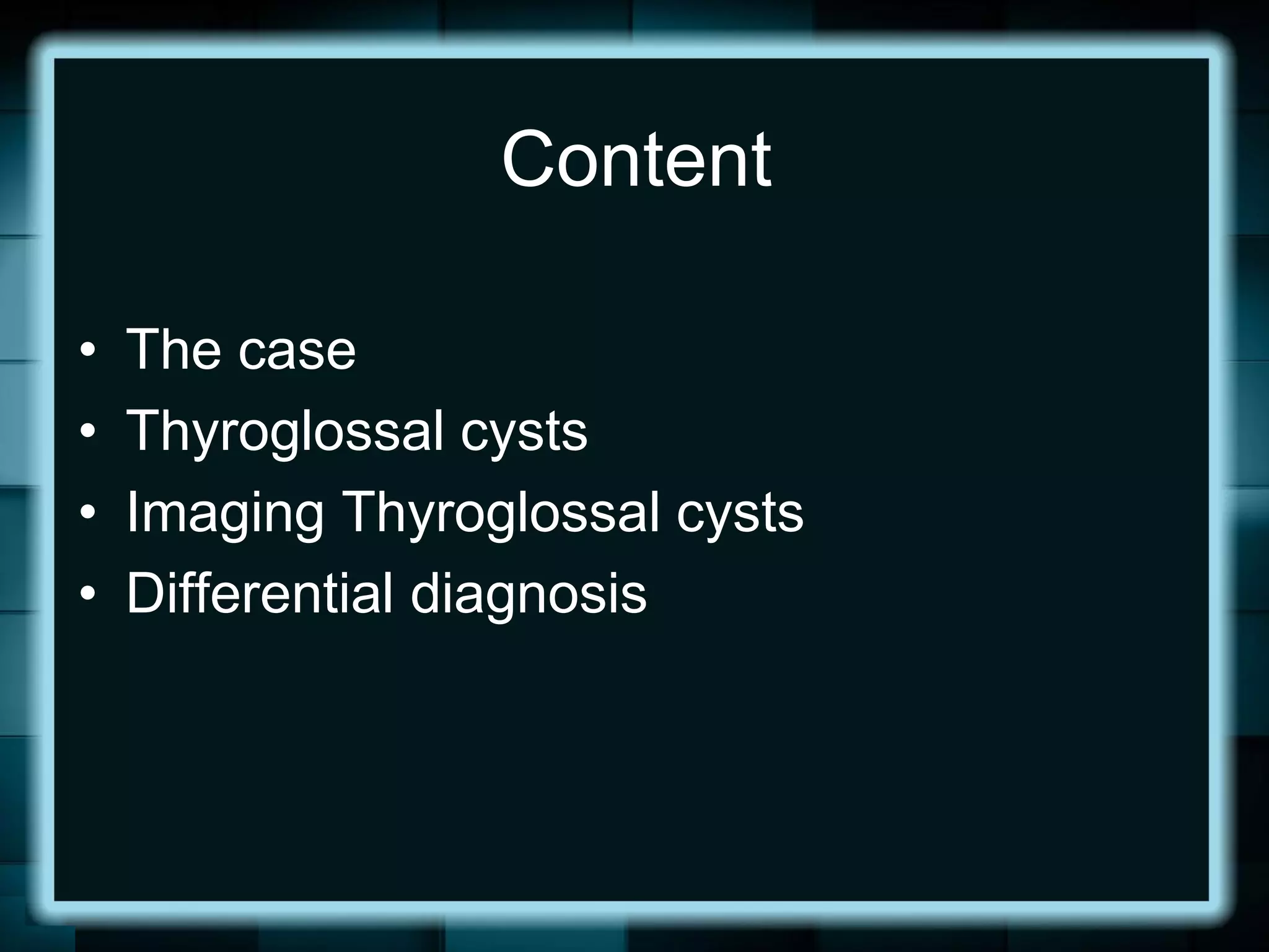 Case of the week : Thyroglossal cyst | PDF