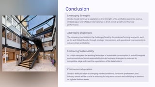 Uniqlo Business PPT containing data on different parameters | PPTX