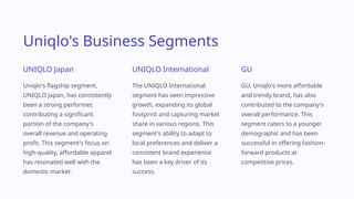 Uniqlo Business PPT containing data on different parameters | PPTX