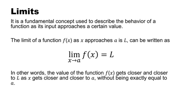 Functions and Limits | PPTX