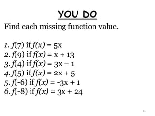 Function Tables | PPT