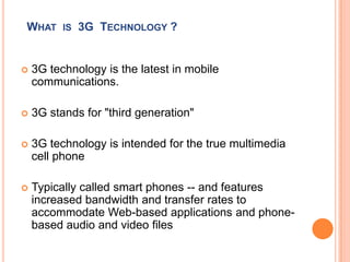 2 g 3g technology | PPT