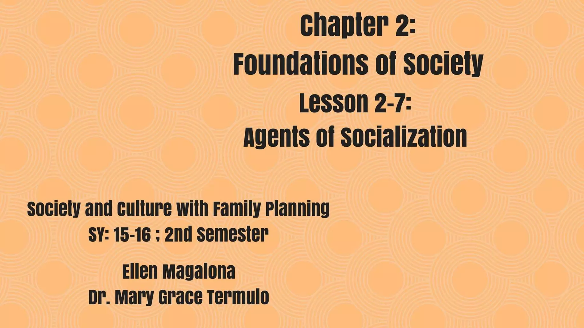 AGENTS OF SOCIALIZATION | PPTX