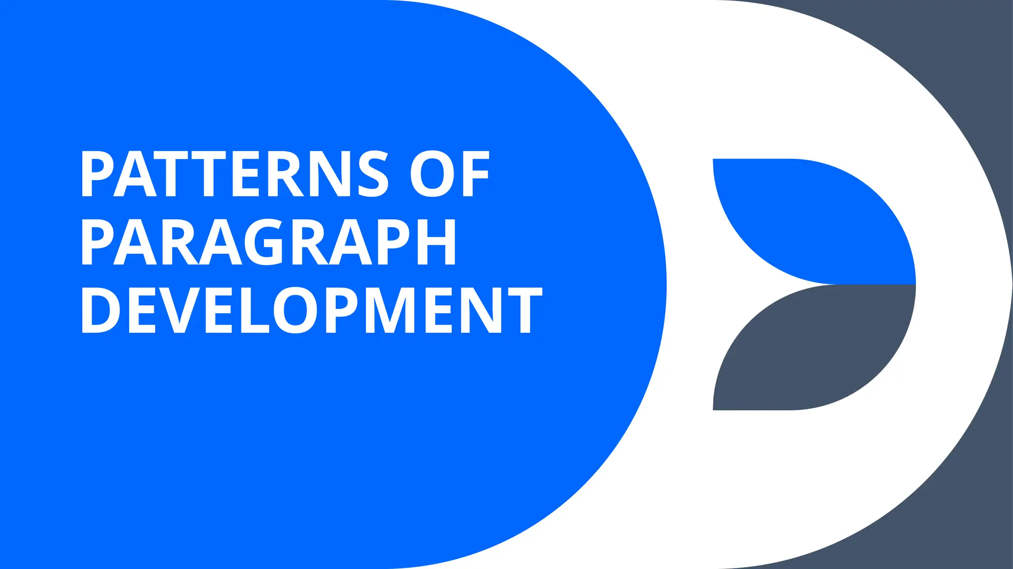 Patterns of paragraph development: definition | PPT