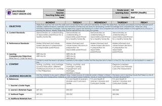 MAPEH GRADE 8 DLL HEALTH QUARTER 2 WEEK 1.pdf