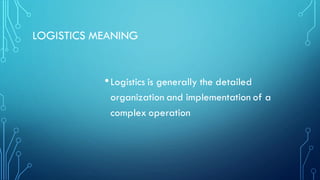 Principles of logistics_information | PDF