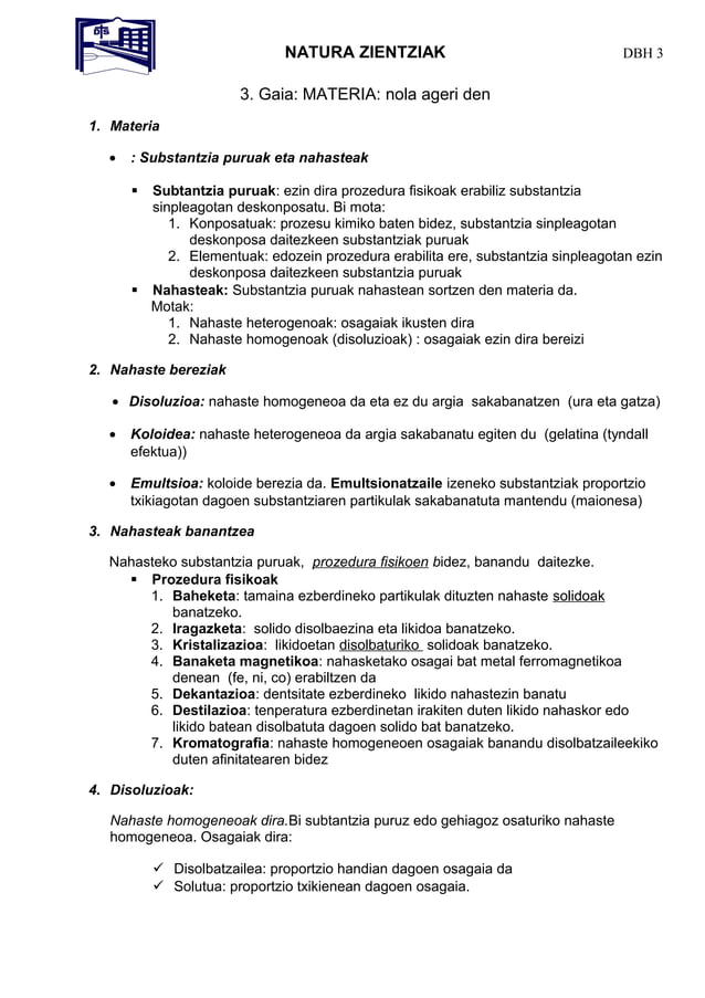 2 gaia 3 dbh apunteak | PDF