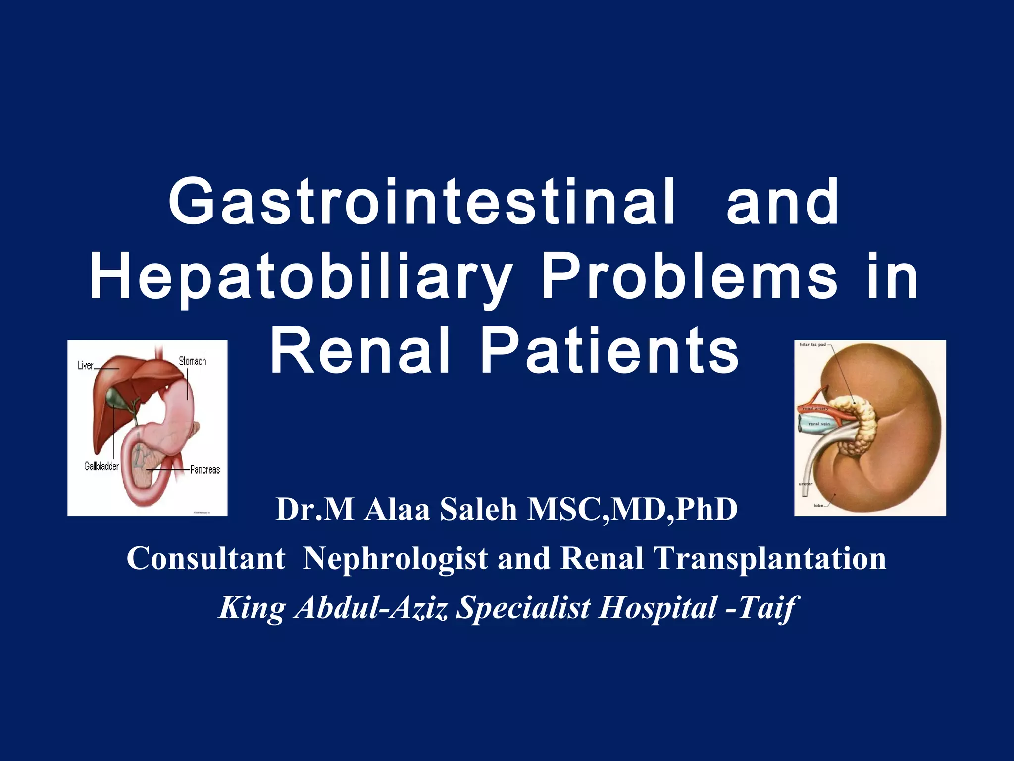 2 gastrointestinal disease in kidney disease 1 | PPT | Free Download