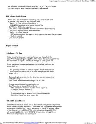 2 gb or not 2gb file limits in oracle | PDF