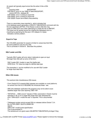 2 gb or not 2gb file limits in oracle | PDF