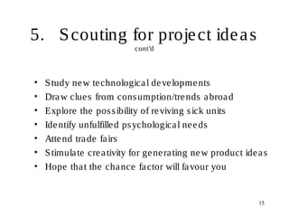 Generation of Project Ideas | PPT