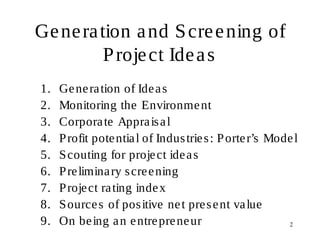 Generation of Project Ideas | PPT