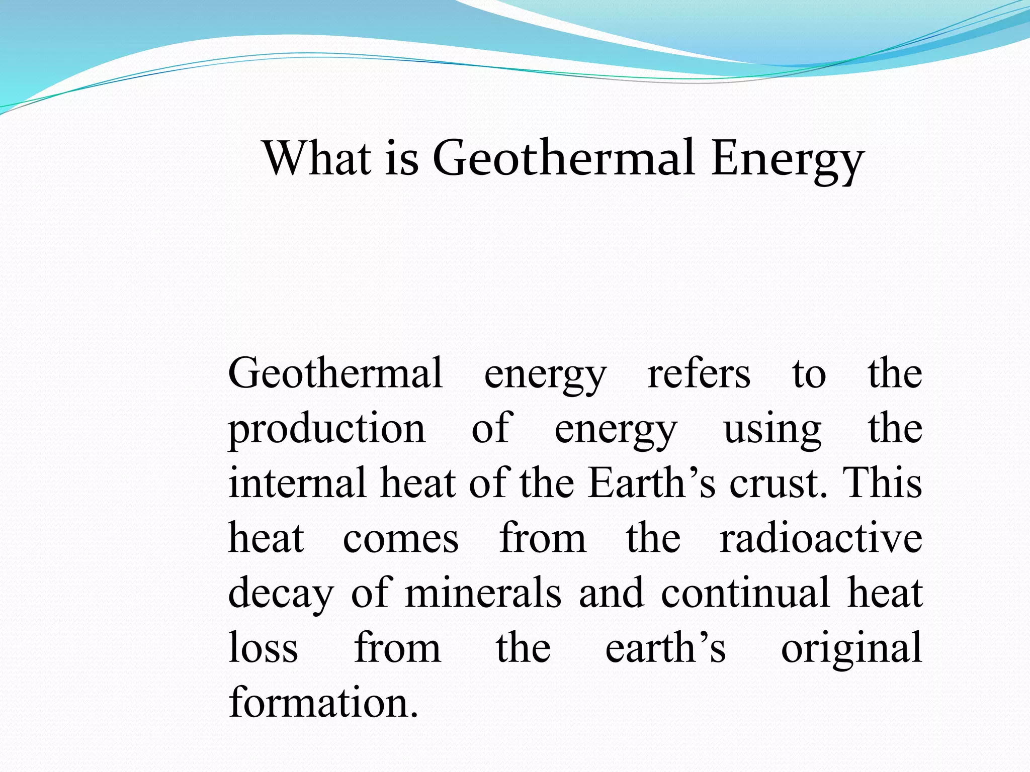 Geothermal Energy (power point presentaion) | PPTX