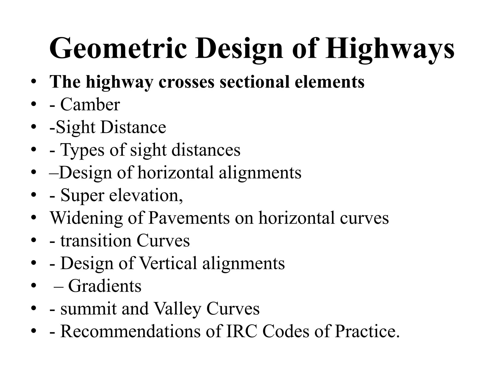 Geometric Design of highway | PPTX