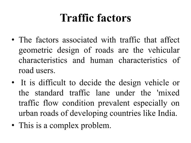 Geometric Design of highway | PPTX | Geography | Science