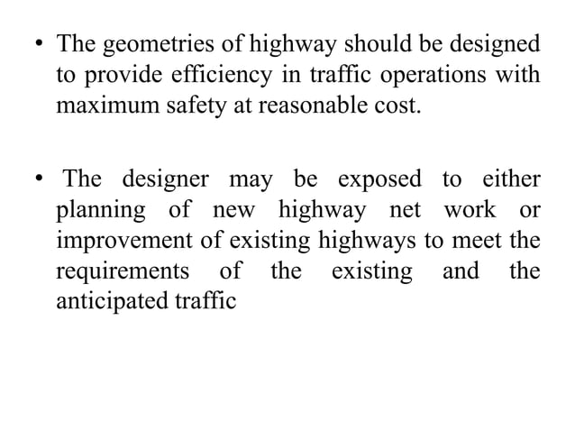 Geometric Design of highway | PPTX | Geography | Science