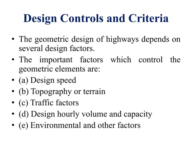 Geometric Design of highway | PPTX | Geography | Science