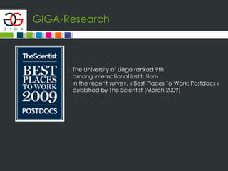 Liege2011 Giga-ULG | PPT