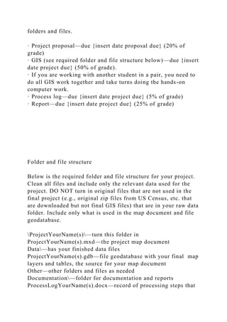 2GIS Class Final Project ObjectiveCarry out a proj.docx