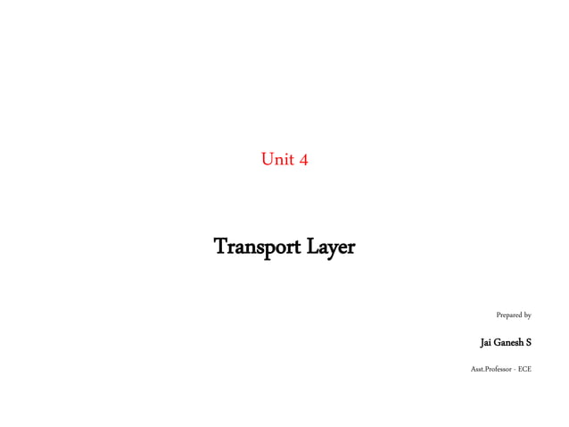 Computer networks unit iv | PPTX