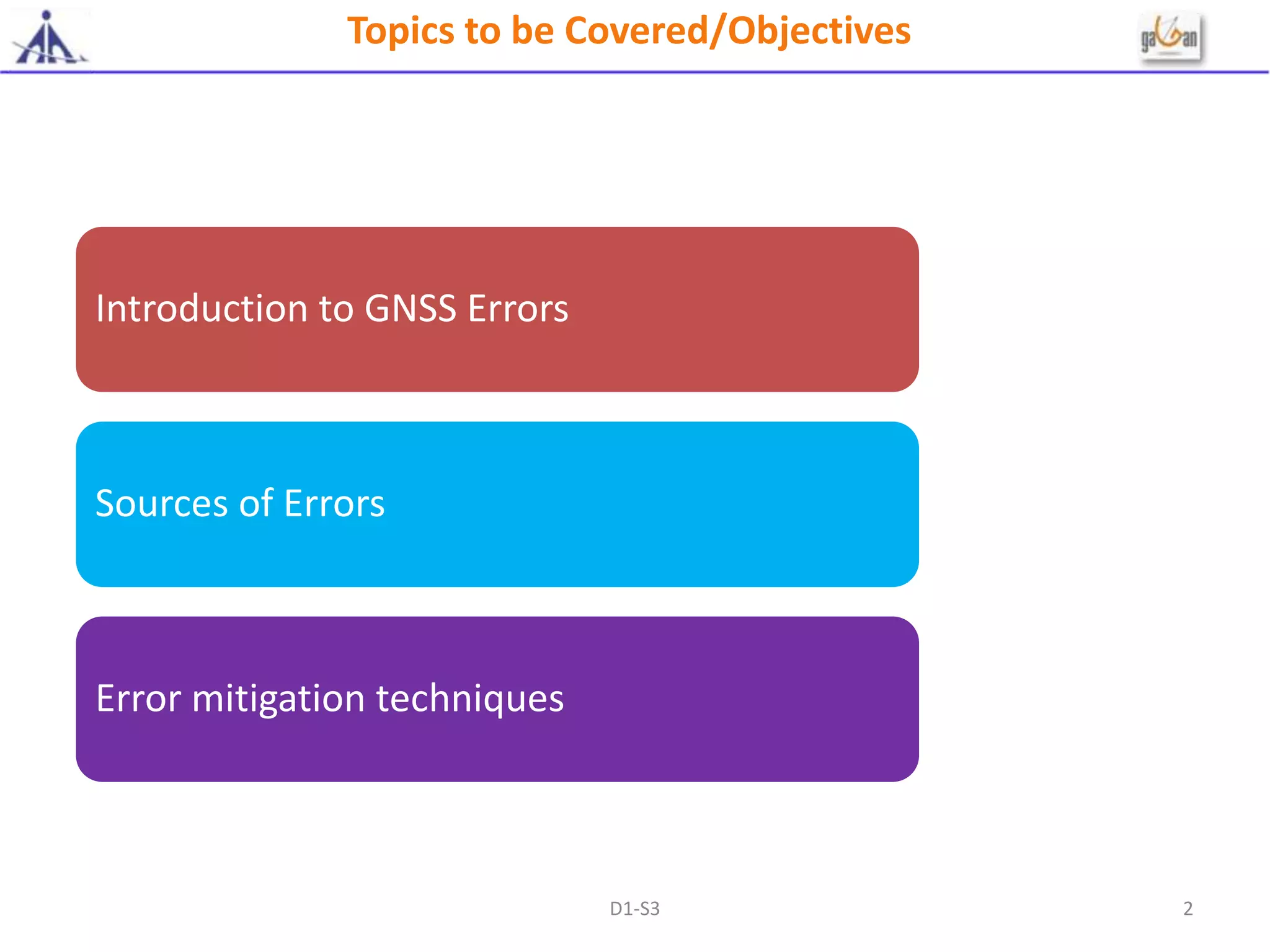 #2 gnss errors,its sources & mitigation techniques | PPTX
