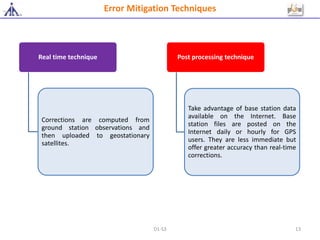 #2 gnss errors,its sources & mitigation techniques | PPTX