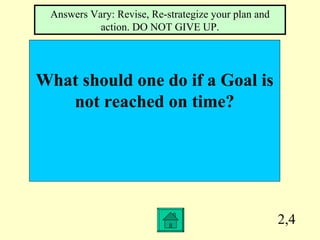 goal setting jeopardy | PPT