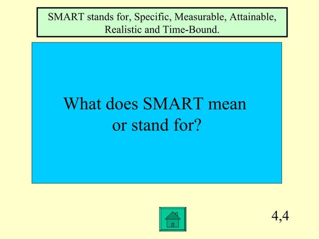 goal setting jeopardy | PPT