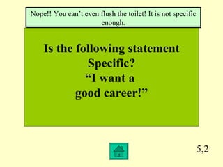 goal setting jeopardy | PPT