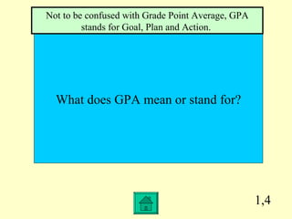 goal setting jeopardy | PPT
