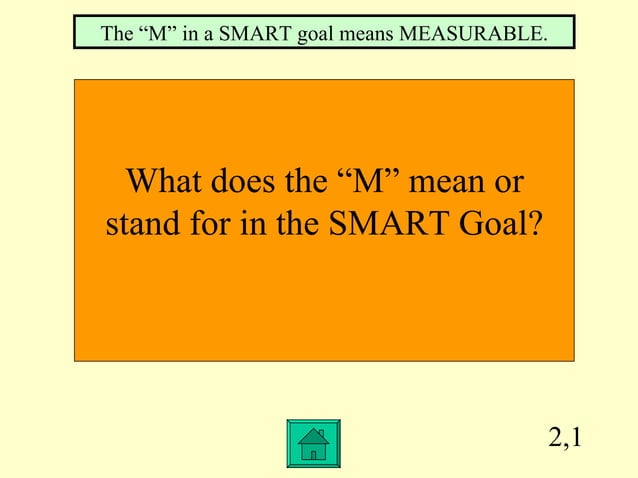 goal setting jeopardy | PPT