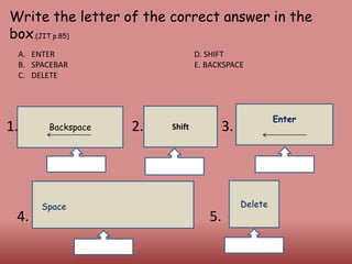 # 2 gr.1 special keyboard keys | PPTX