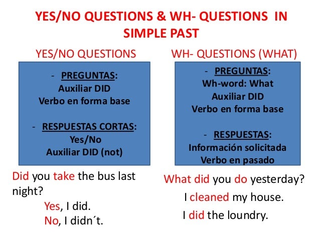 Pasado Simple Preguntas Y Respuestas Cortas En Ingles - citas para ...
