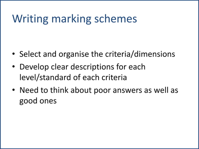 2 Grading criteria and marking schemes Liz Norman ANZCVS 2018 | PPT