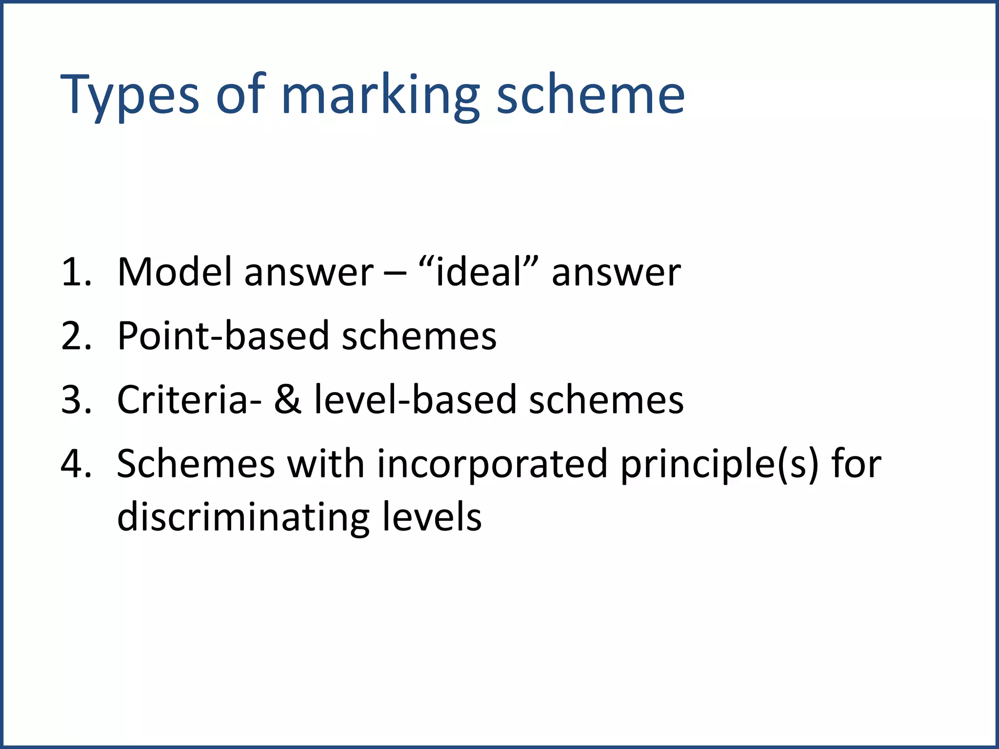 Grading criteria and marking schemes Liz Norman ANZCVS 2019 | PPTX ...