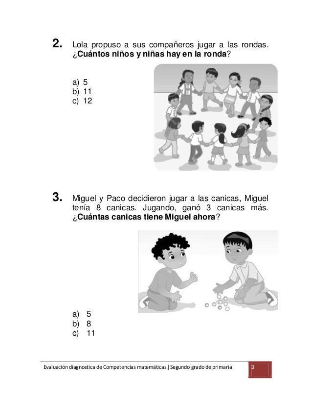 2° grado evaluación diagnóstica MATEMÁTICA.