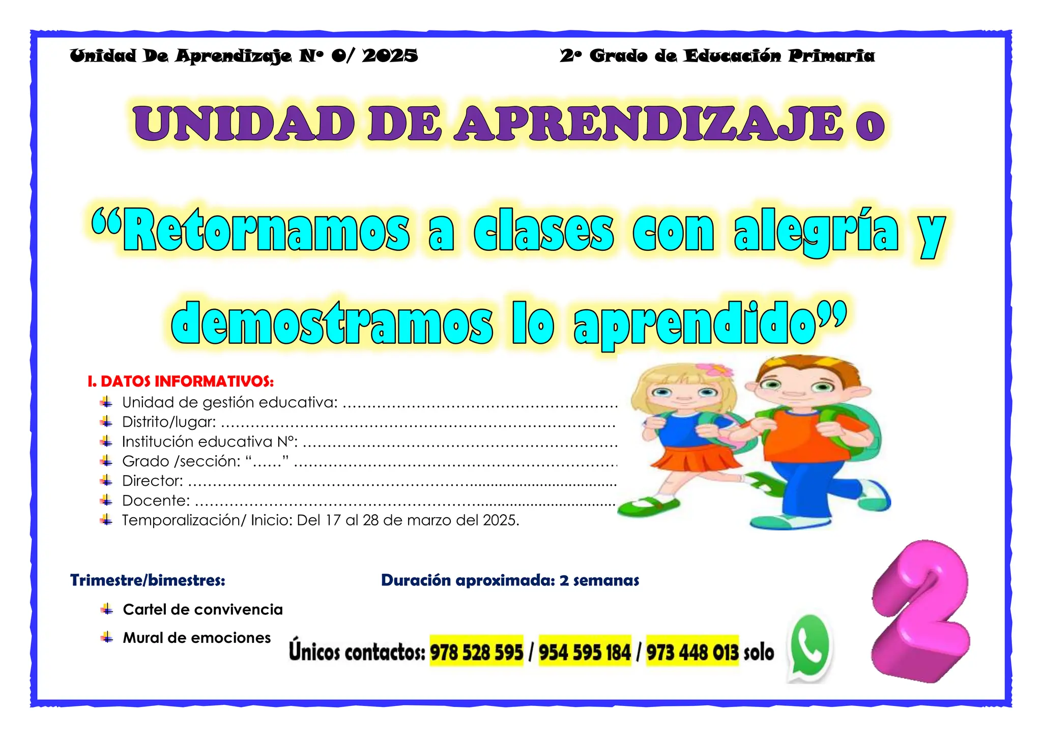 2° GRADO UNIDAD DE APRENDIZAJE 0- 2025.pdf