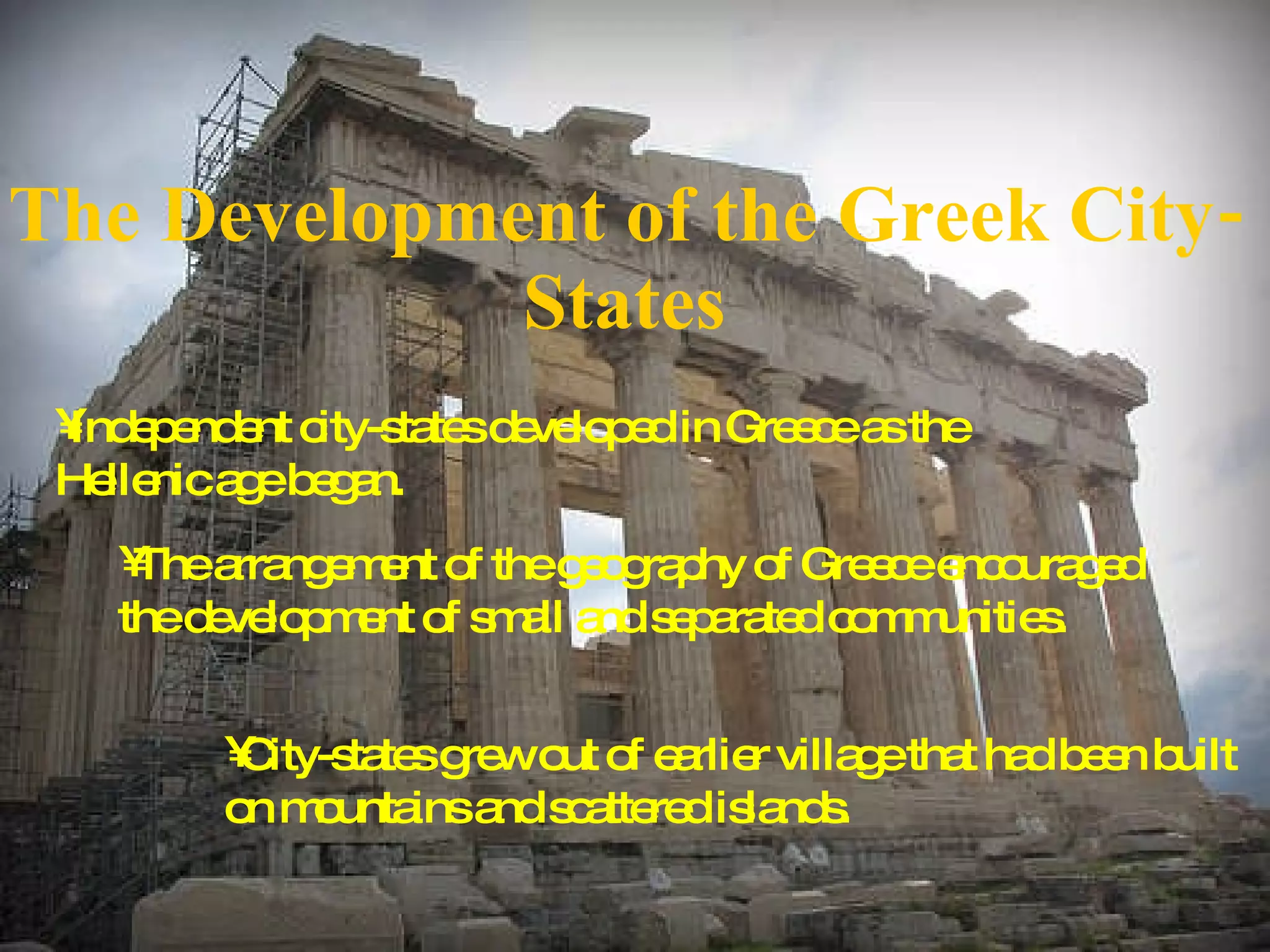 Greek City States Develop | PPT