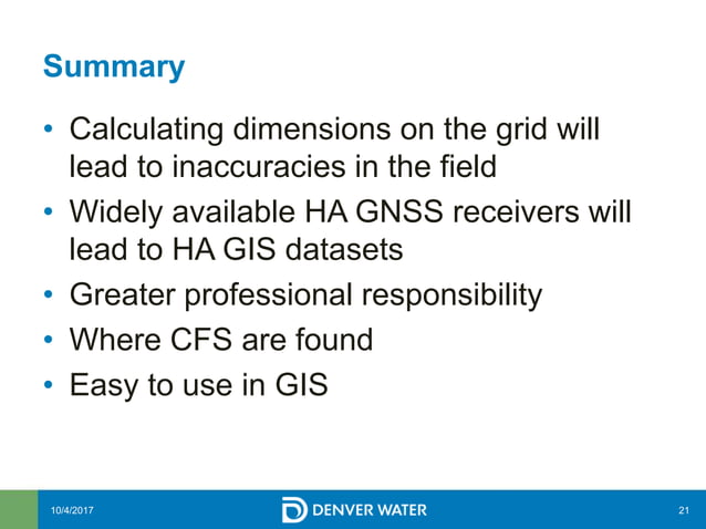 2017 PLSC Track: Grid vs Ground for the GIS Professional | PPTX