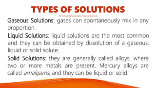 Physical Properties of solution | PPTX