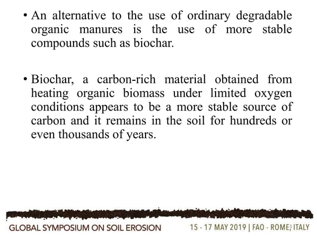 Effects of biochar on soil properties and erosion potential in a ...