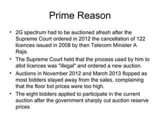 2G spectrum-Cause and Prons | PPT