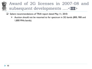 Allocation Of 2G Spectrum And Telecom Policy | PPT | Business ...
