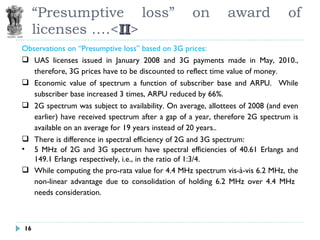 Allocation Of 2G Spectrum And Telecom Policy | PPT