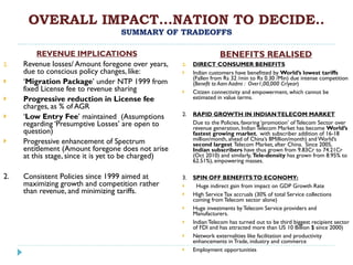 Allocation Of 2G Spectrum And Telecom Policy | PPT | Business ...