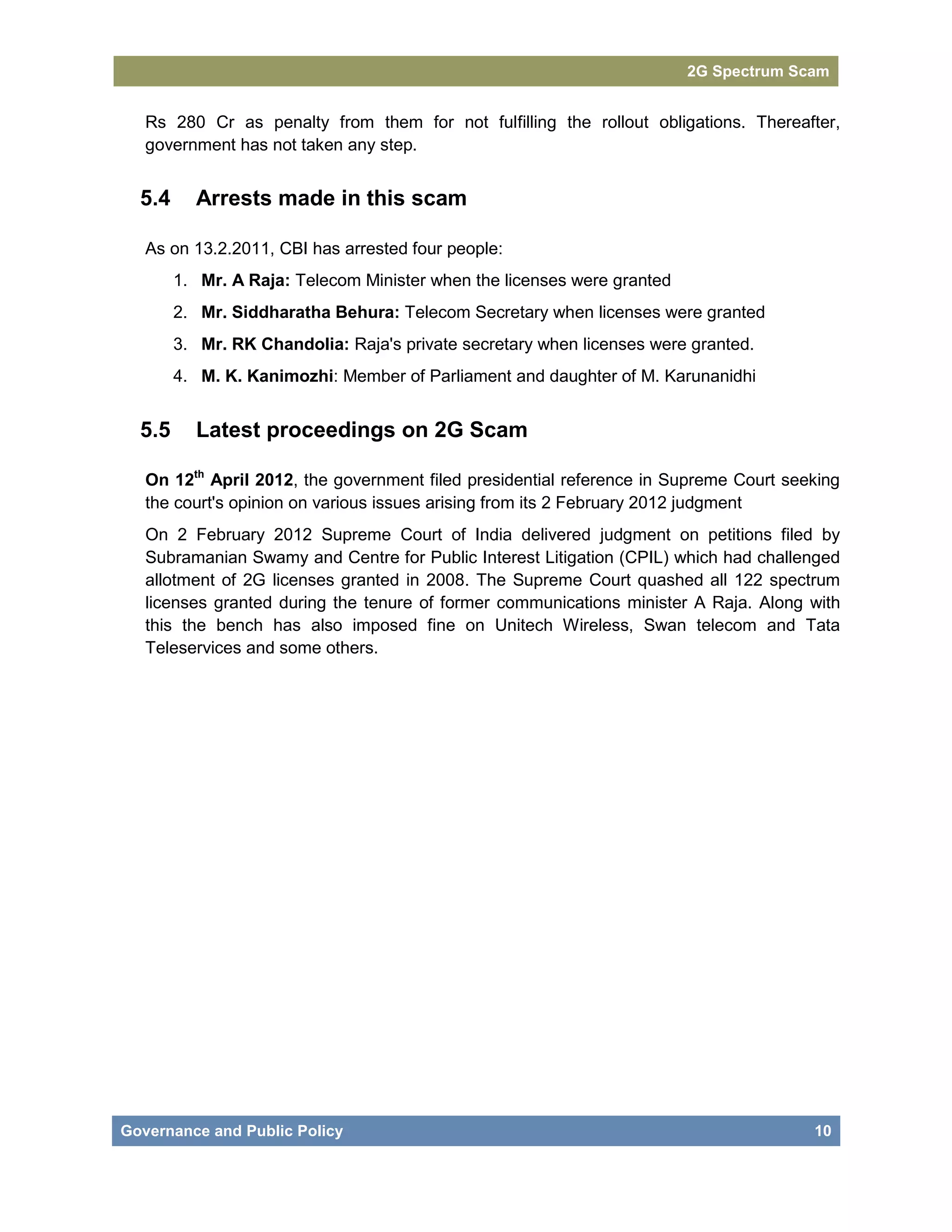 2G Spectrum Scam | PDF