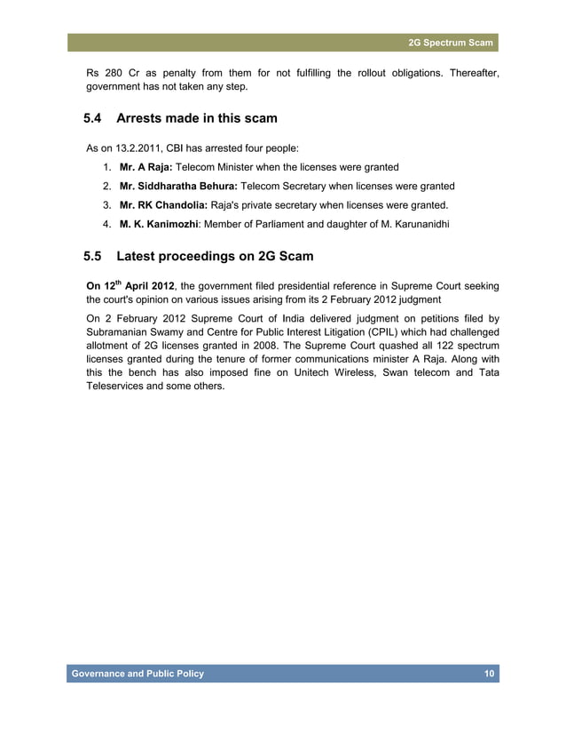2G Spectrum Scam | PDF