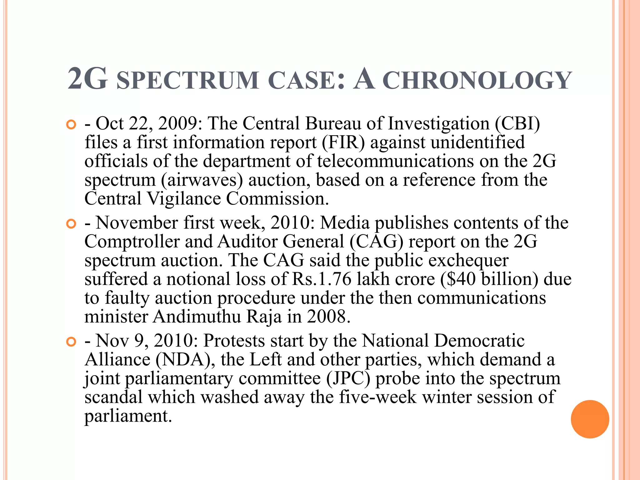 2g spectrum scam .. | PPTX