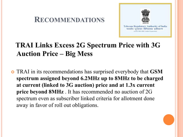 2g spectrum scam .. | PPTX | Telecommunications Industry | Industries