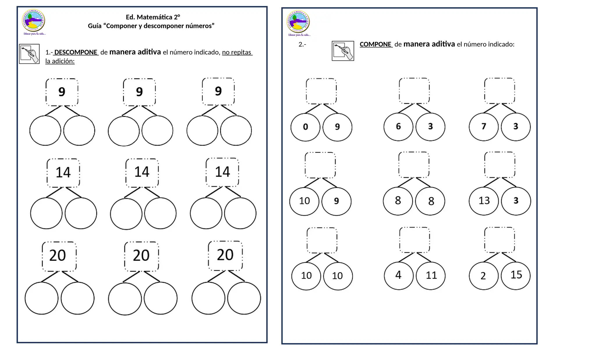 2° Guía COMPONER Y DESCOMPONER NÚMEROS.docx